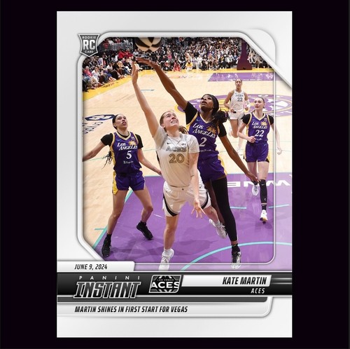 2024 Panini Instant WNBA Kate Martin ROOKIE CARD SP Las Vegas Aces #59 ...