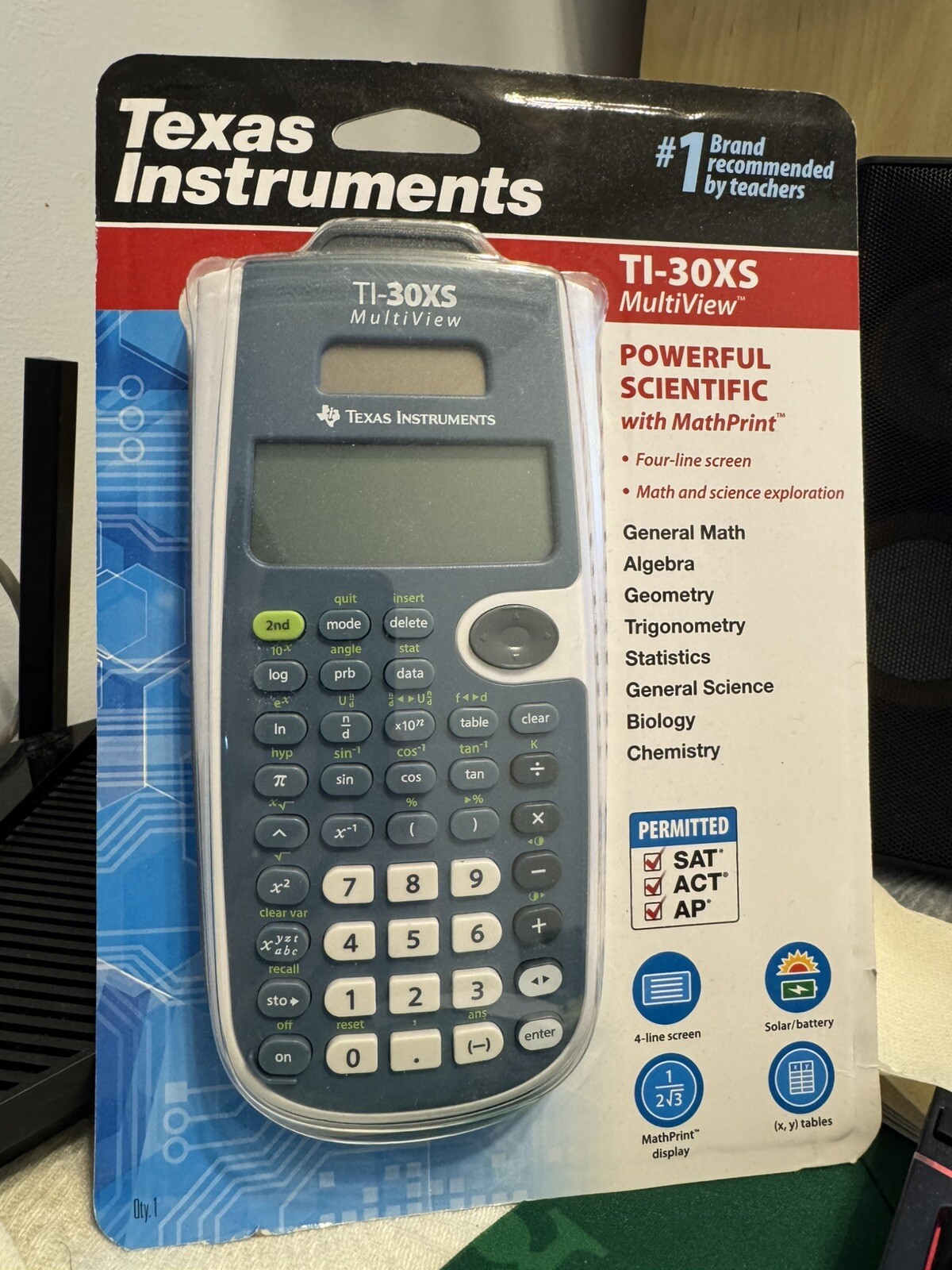 Texas Instruments TI-30XS MultiView Scientific Calculator - Blue for ...