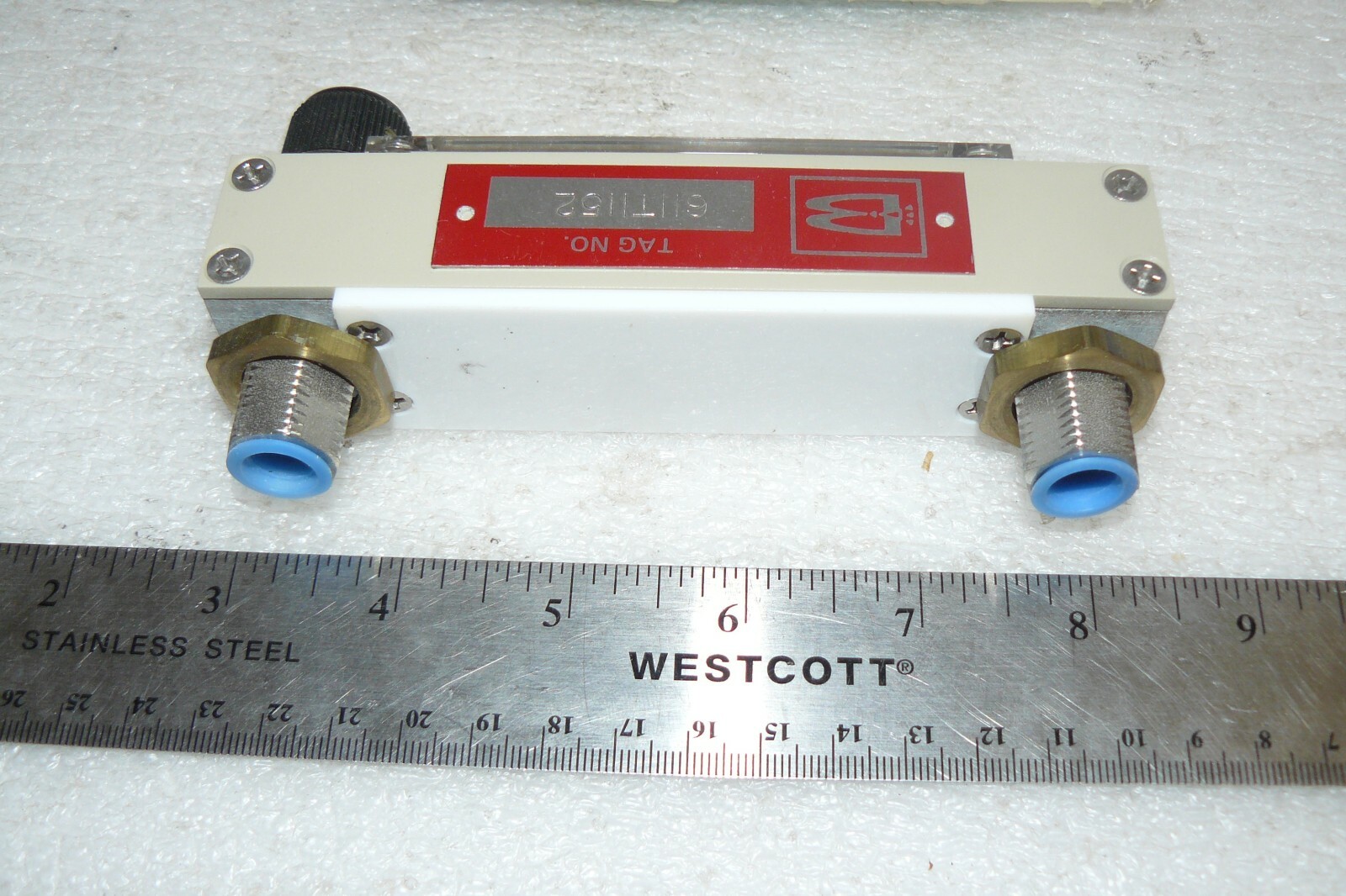 BROOKS 1350 GLASS TUBE ROTAMETER FLOWMETER SHO-RATE 1350EFD5CNE1A NEW ...