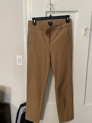 J.Crew Ruby Crop Pants Size 0 Petite Tan Brown ACTUAL 26” Waist 24 ...