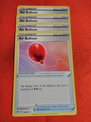 Air Balloon 156/202 Swsh01: Sword & Shield Regular (x4) - Unplayed ...