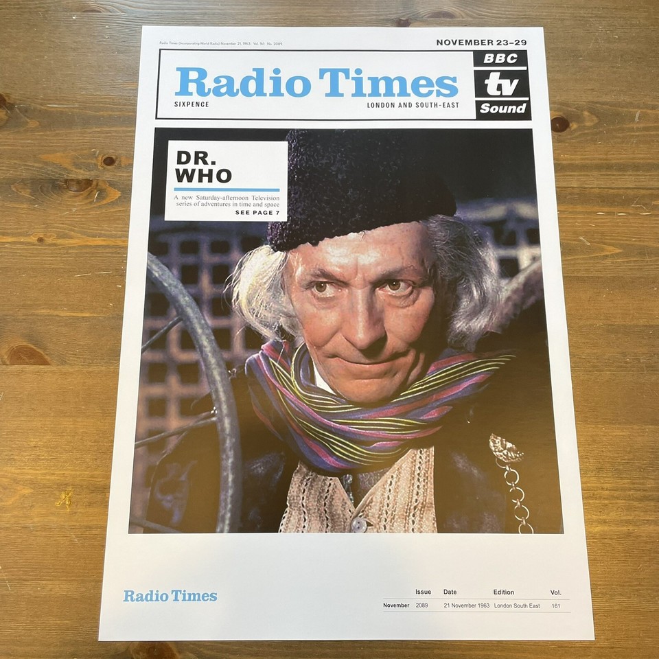 Four A2 Doctor Who Radio Times Posters Tardis Police Box Dr Who Print ...