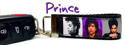Prince Key Fob Wristlet Keychain 11/4"wide Zipper pull Camera strap | eBay