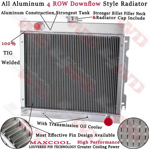 4 Rows Radiator For 1970-1972 1971 Dodge Dart Plymouth Duster Valiant 5 ...