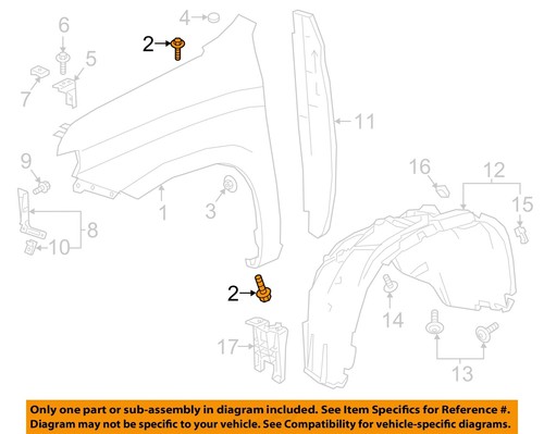 GM OEM 15-24 Acadia Fender Fender Components-Fender Bolt 11519383 | eBay
