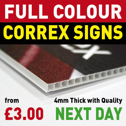 Correx Signs Printed Full Colour - Lamp Post Sign - High Quality - Full ...