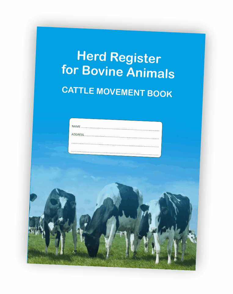 Herd Register for Bovine Animals / Cattle Movement Book (A4) Farm ...