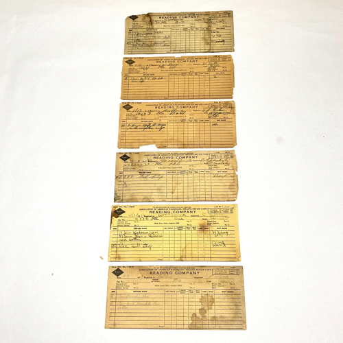 6 Reading Railroad Billing Repair Card Forms Assoc of American ...