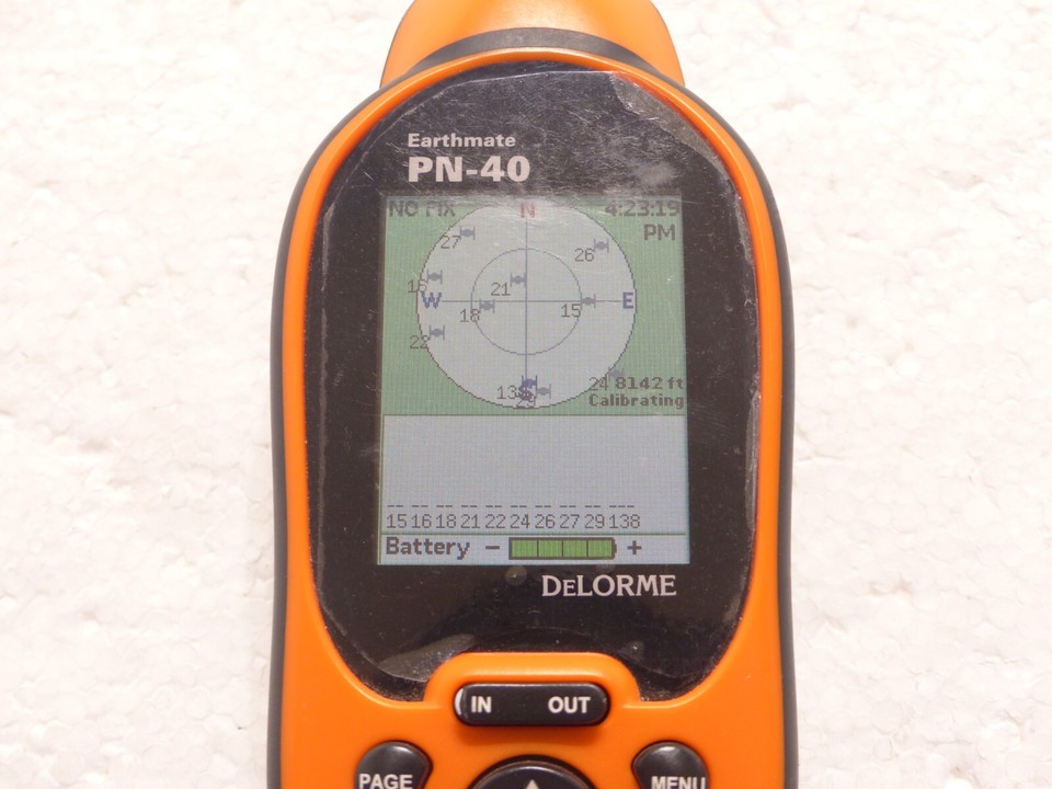 DeLorme Earthmate PN-40 Handheld Hiking Camping Navigation GPS Orange w ...