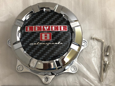 NEW Level 8 CHROME Guardian Punch Wheel Rim Hub Hubcap Cover Center Cap ...