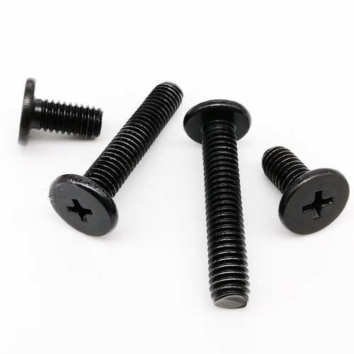 Black Stainless Steel CM Phillips Ultra Thin Flat Wafer Head Screw Bolt ...