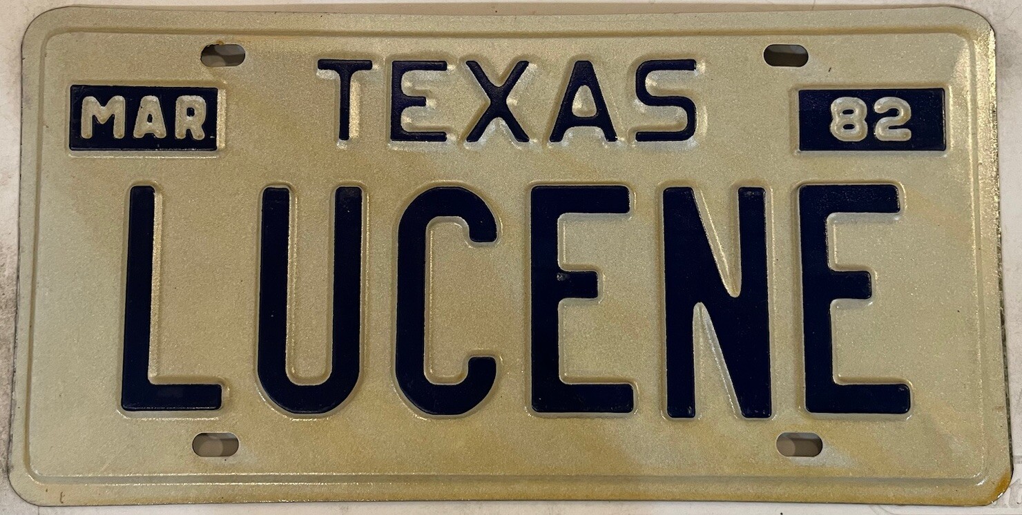 Vanity LUCENE LUCINE LUCIENNE license plate Lucy Lucie Lucinda Luciana ...