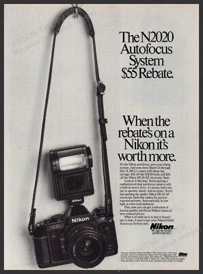 Nikon Camera N2020 1980s Print Advertisement Ad 1987 | eBay
