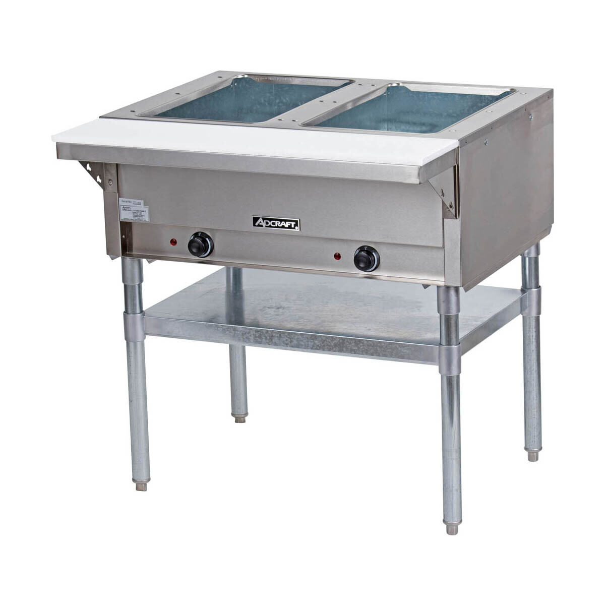 Adcraft ST-120/2 33" Electric Steam Table, (2) Open Wells | eBay