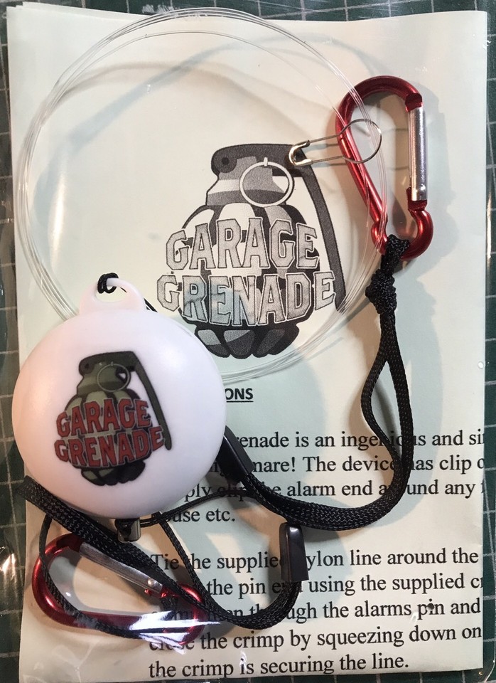 3x Garage Grenade Trip Wire alarm system! Shed Alarm Garage BOOBY Trap ...