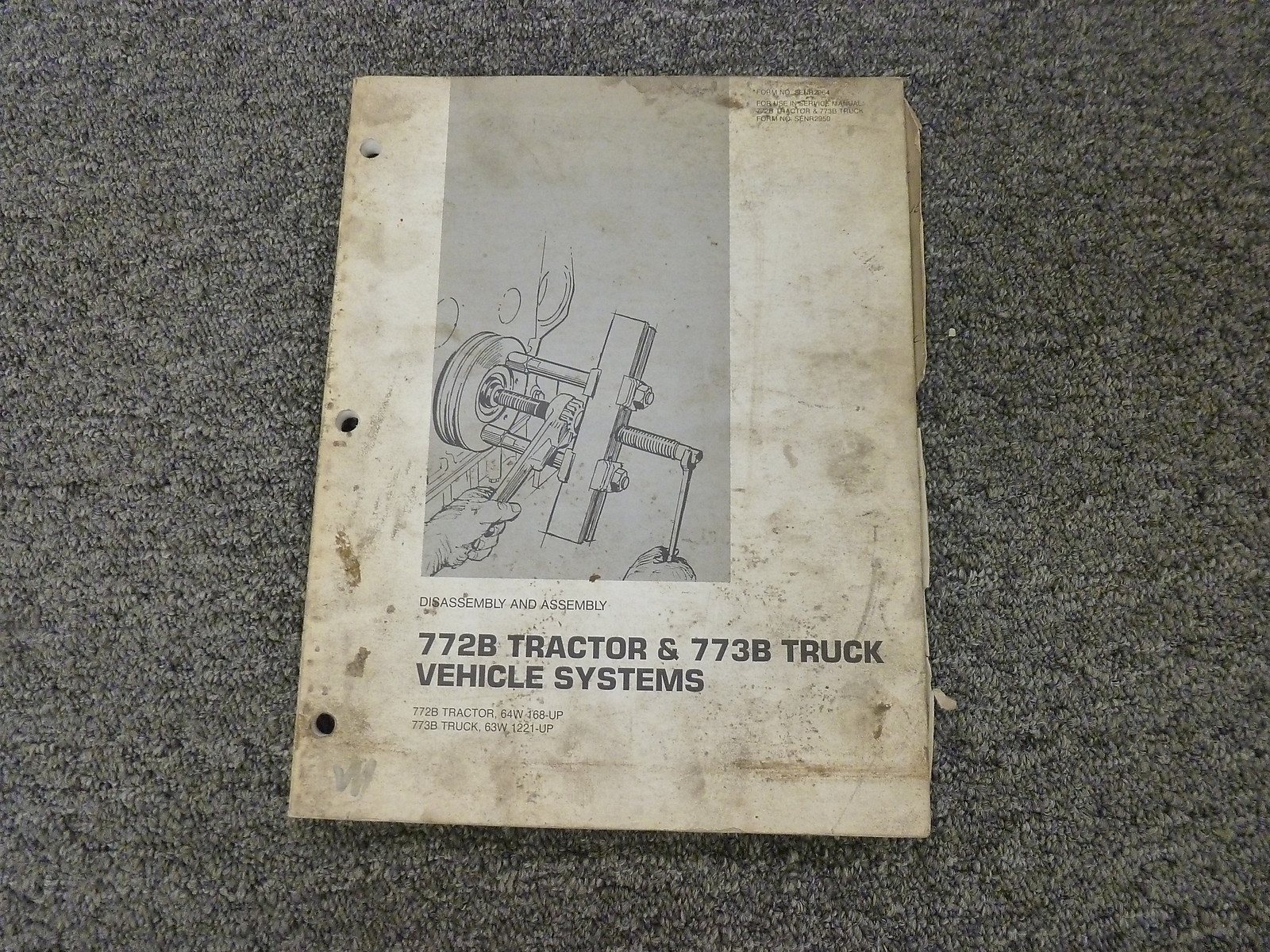 Caterpillar Cat 772B Tractor 773B Truck Veh Sys Assembly Service Repair ...