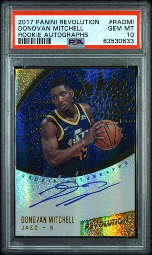 Psa 10 DONOVAN MITCHELL 2017 Panini Revolution #RADMI ROOKIE AUTOGRAPH ...