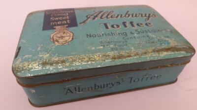 VTG ALLENBURYS TOFFEE TIN LITHO CAN BOX ALLEN & HANBURYS LONDON ENGLAND ...