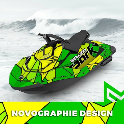 Seadoo SPARK trixx Bombardier 2up 3up Jet Ski Graphic Kit Decal Wrap ...