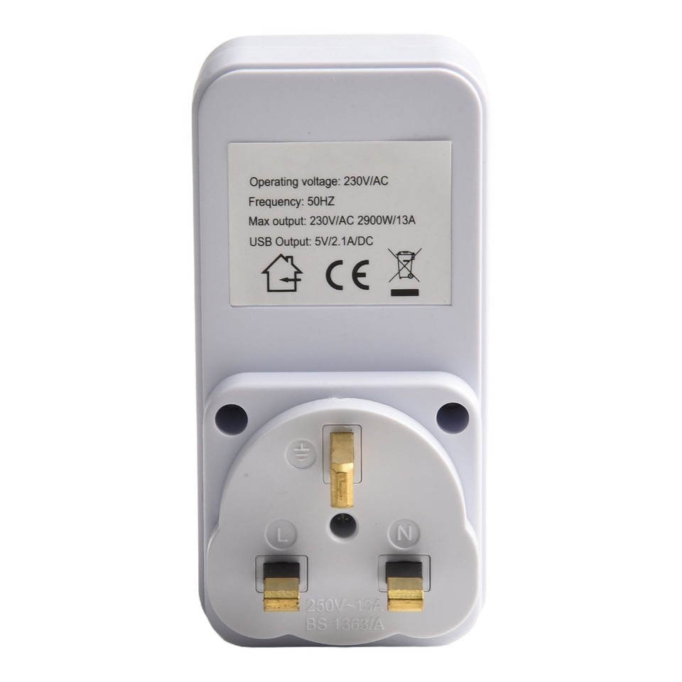 Reliable Surge Protecting Digital Timer Socket With Convenient Dual USB ...