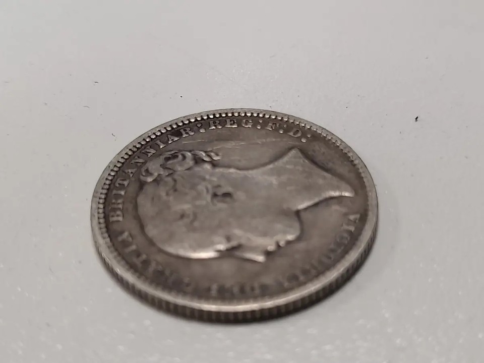 1873 Great Britain One 1 Shilling Silver Coin Queen Victoria .925 UK ...