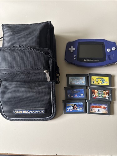 Gameboy Advance AGB-001 Bundle with 6 Games, magnifier and carrying bag ...