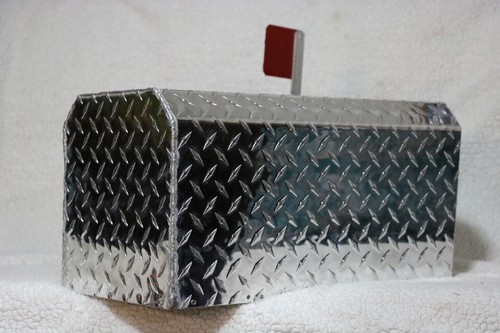 Heavy Duty Aluminum Diamond Plate 14 Gauge Mailbox Large Size | eBay