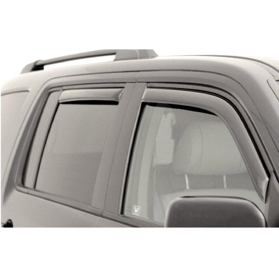 AVS Front & Rear In-Channel Smoked Window Ventvisor Deflectors for Edge ...