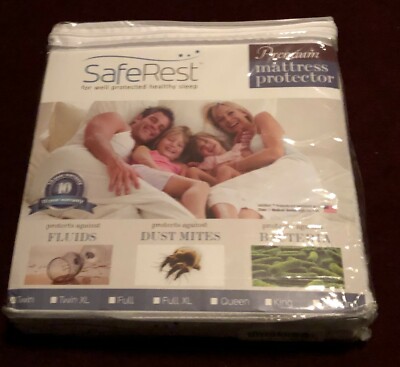SafeRest Premium Hypoallergenic Waterproof Mattress Protector TWIN SIZE ...