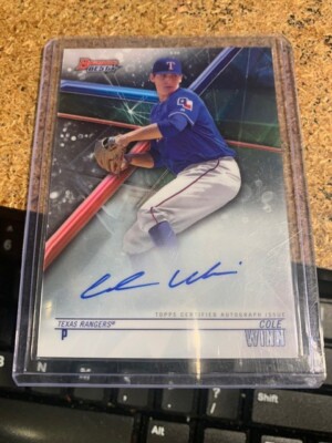 2018 BOWMAN'S BEST COLE WINN RANGERS AUTOGRAPH CARD #B18-CWI | eBay