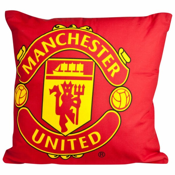 Manchester United FC Man Utd Red Square Pillow Cushion 40cmx40cm for ...