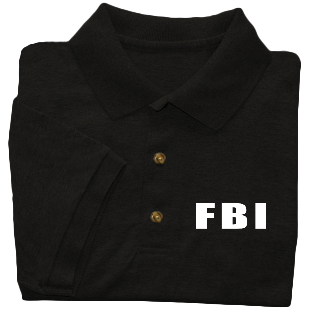 FBI polo shirt for men fbi design front chest print collared uniform ...