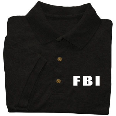 FBI polo shirt for men fbi design front chest print collared uniform ...