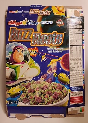 Vintage 2001 Kellogg's Buzz Blasts Cereal Disney Pixar Toy Story BOX ONLY | eBay