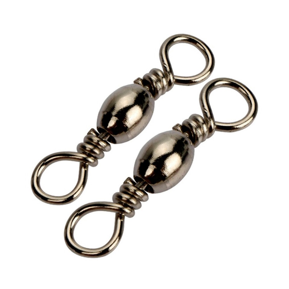 100Pcs Fishing Barrel Swivel Fishing Hook Connector (10#) fishing ...