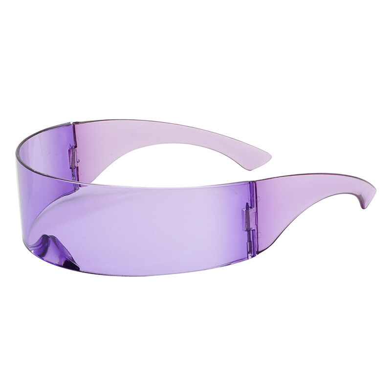 Futuristic Sunglasses Mirrored Narrow Lens Wrap Visor Robot Costume ...