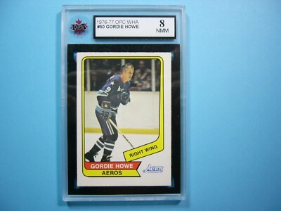 1976/77 O-PEE-CHEE WHA HOCKEY CARD #50 GORDIE HOWE KSA 8 NMMINT SHARP+ ...