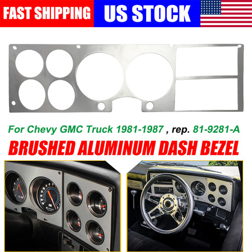 Brushed Aluminum Dash Bezel Insert For 1981-1987 Chevy/GMC Truck Blazer Suburban | eBay
