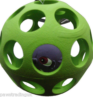 Rubber Lattice Football Dog Cage Toy - Tug/Bungee/Fleece Handle Design ...