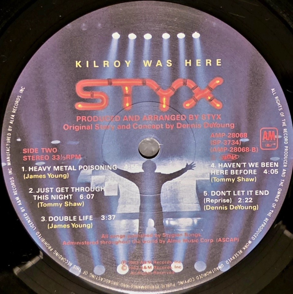 STYX Kilroy Was Here JAPANESE ORIGINAL PRESS Vinyl LP & Inserts x2 ...