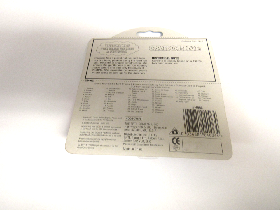 ERTL Thomas The Tank Engine & Friends Caroline Car | eBay