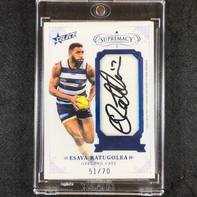 2021 Select AFL Supremacy ESAVA RATUGOLEA Franchise Future Signature 51 ...