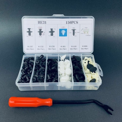 150 PCS Box Set Bumper Fender Liner Push Type Retainer Clips with Tool ...