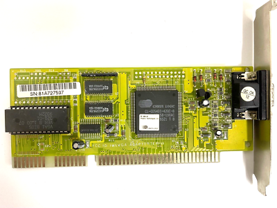 VINTAGE 1992 ACUMOS CIRRIC LOGIC CL-GD5401-42QC-B 256K 16 BIT ISA VGA ...