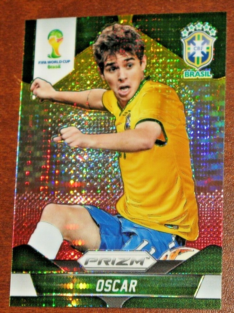 2014 Panini Prizm World Cup - Yellow & Red Pulsar Prizm #109 Oscar for ...