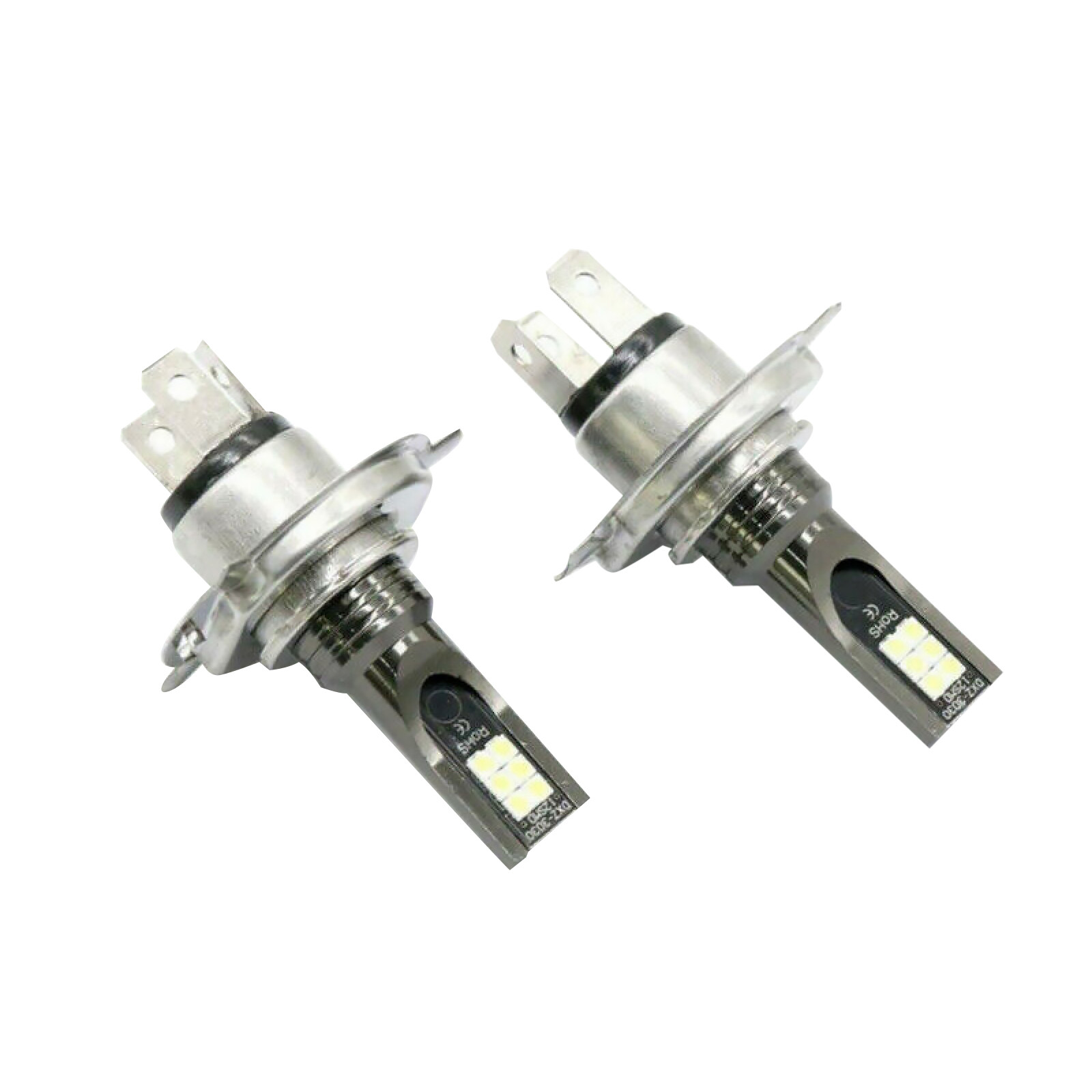 2PCS H4 LED Conversion Kit Hi-Lo Beam 10000LM 6000K Super White Bulbs ...