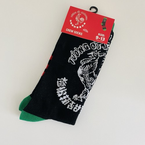 SRIRACHA HOT CHILI SAUCE Crew Socks Novelty Condiments Food Funny Tůong ...
