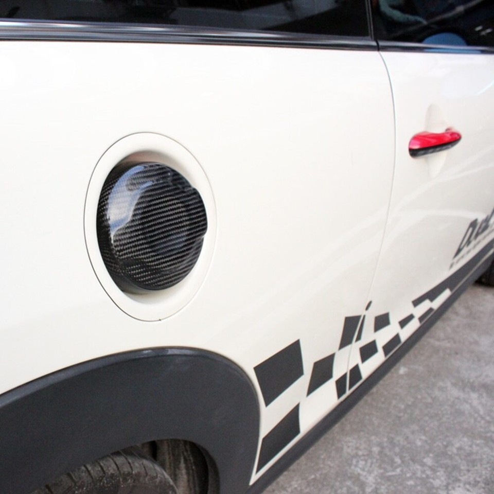 For Mini Cooper S F55 F56 F57 Carbon Fiber Gas Tank Fuel Cap Cover ...