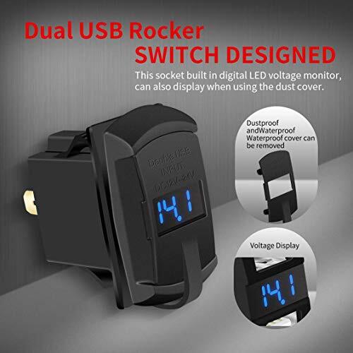 Marine Usb Rocker Switch 12v Dual Charger Ports 4.2a Waterproof Outlet ...