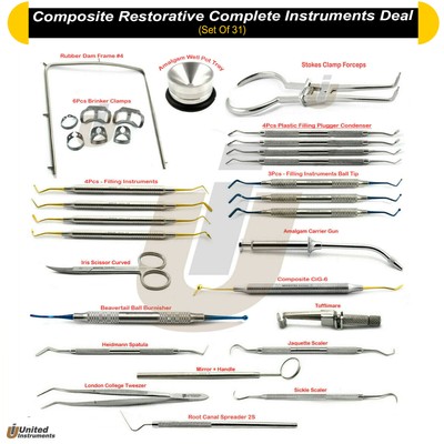 Dental Amalgam Tray Set-up Kit Composite Filling Dentist Assisting ...